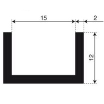 Rubber U-profiel (model 6) - DHZ Store - Alle Metalen Direct Leverbaar