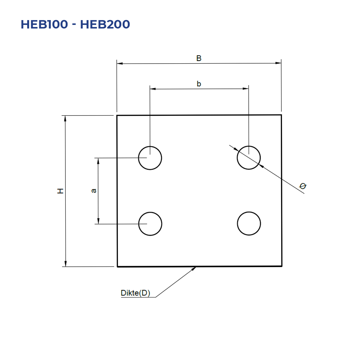 Constructiebalk HEB Kopplaat - DHZ Store - Alle Metalen Direct Leverbaar